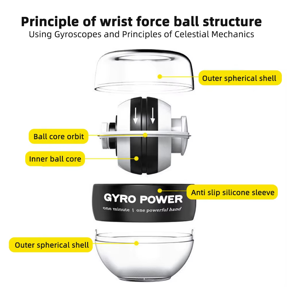 FORCE1 Gyroball Powerball Forearm Exerciser Muscle Fitness Equipment ...
