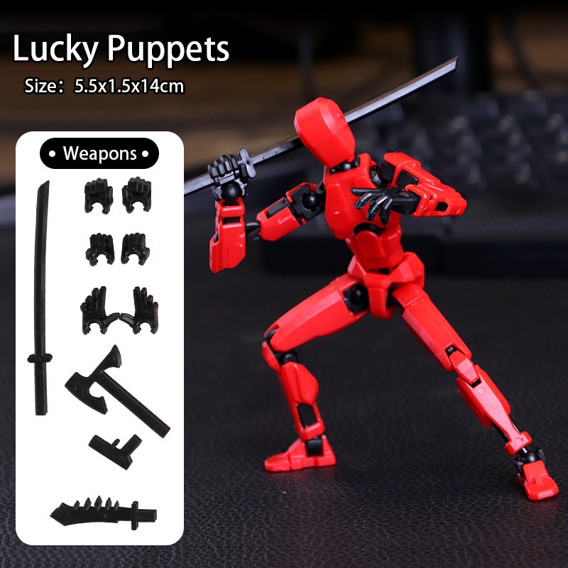 13 Jointed Movable Lucky Doll Color Multi-Joint Action Figure Creative ...