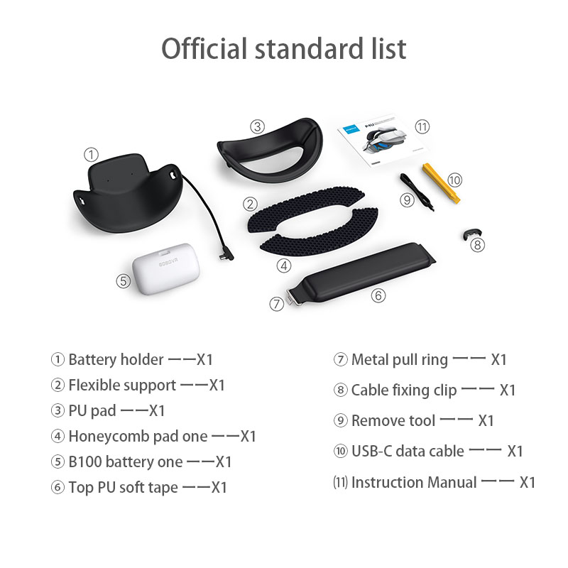 BOBOVR P4u VR Headset Magnetic Battery Upgrade headband for PICO 4 ...