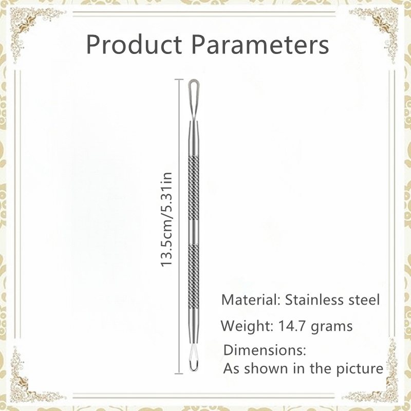 Acne Extractor Acne Tool Blackhead Remover 2 In 1 Tool (Silver ...