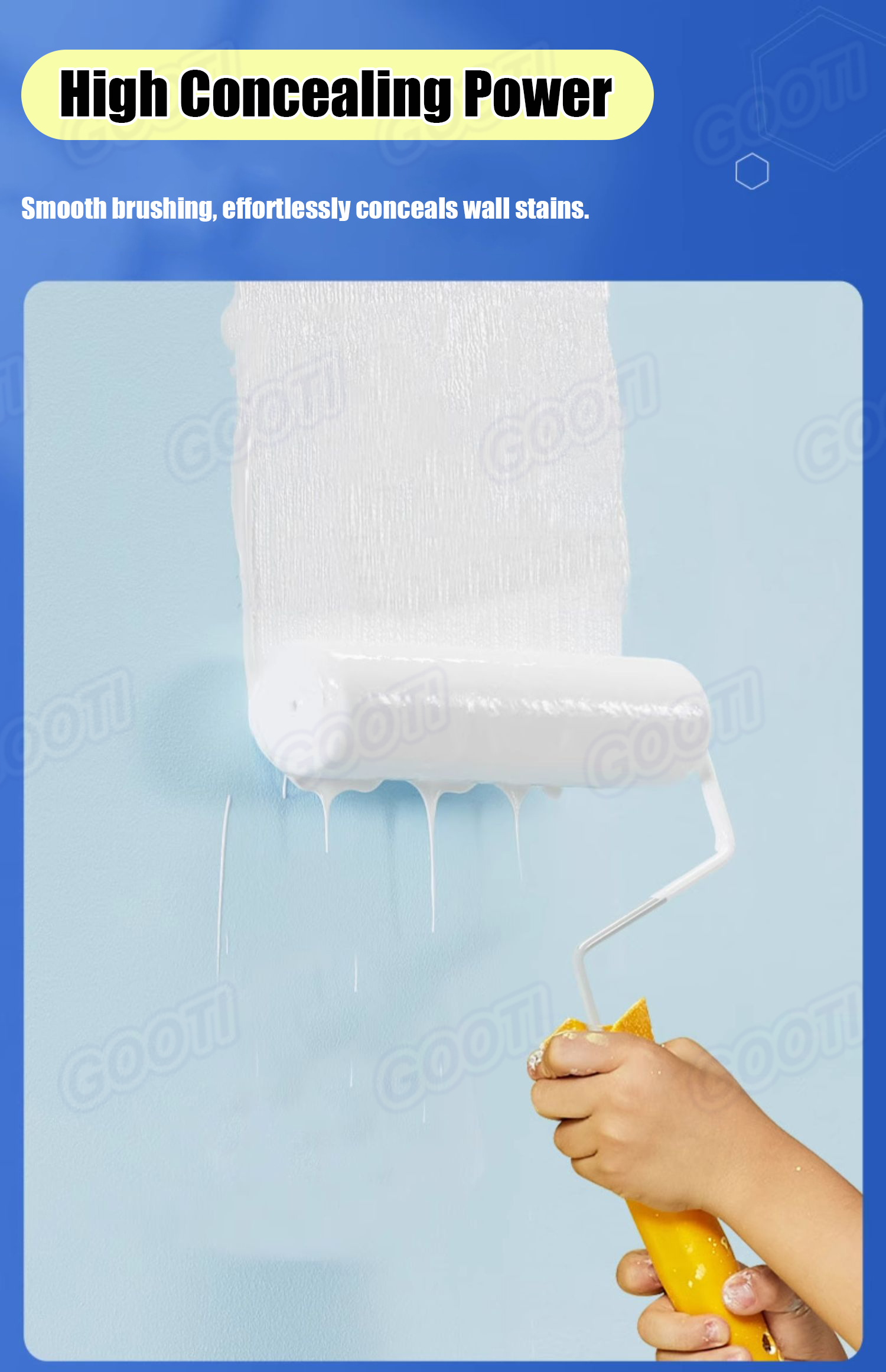 1000G With Brush GOOTI Professional Latex Paint Coating For Home Eco ...