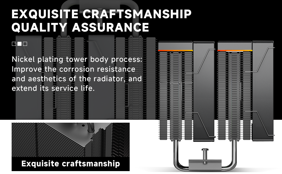 Jungle Leopard KF620-DGT Digital ARGB CPU Cooler Black / White 6 Heat ...
