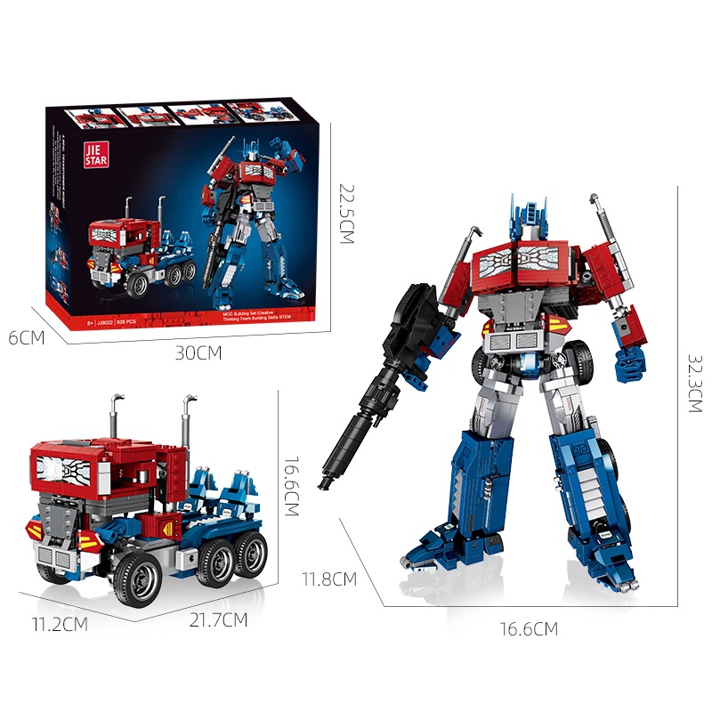 Optimus Prime Transformers Building Blocks 928 Pcs JIE STAR Mecha ...