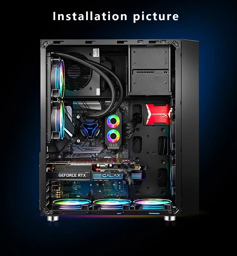 ICE Whale D50 RAM Heatsink Dual 5020 Fans ARGB Light Synchronous Memory ...