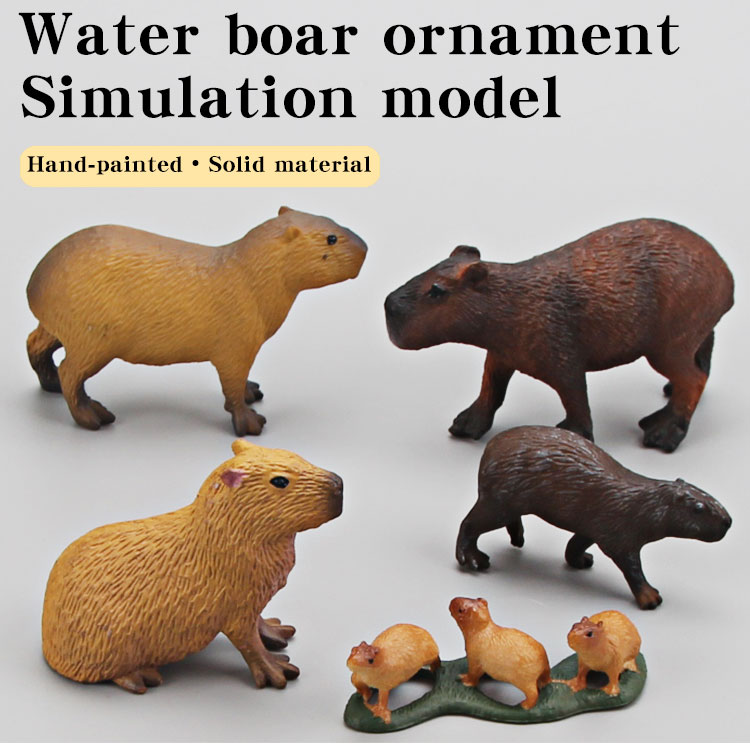 Capybara Statue Animal Ornament, Capybara Party Birthday Decorations ...
