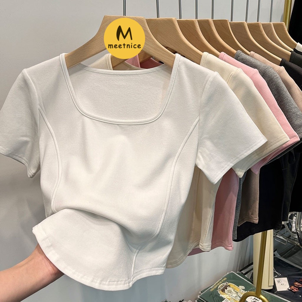 【12 Hour Ship】Women Structure Line T-Shirt Tops For Women Croptop ...