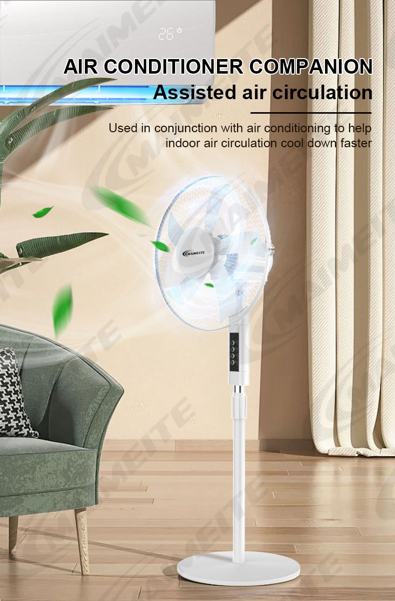 Maimeite Electric Fan 16 inch 3 Speed Air Volume Adjustment Low Noise ...