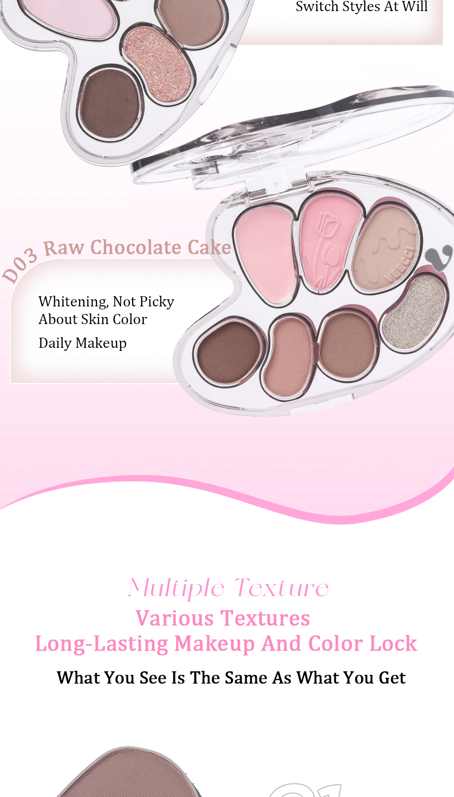 VEECCI Eyeshadow Matte Shimmer Seven Colors Multipurpose Portable Eye ...