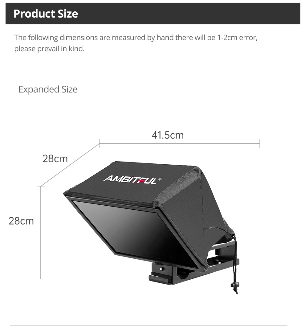 Ambitful T14 PRO Big Screen Prompter Professional Interview Foldable ...