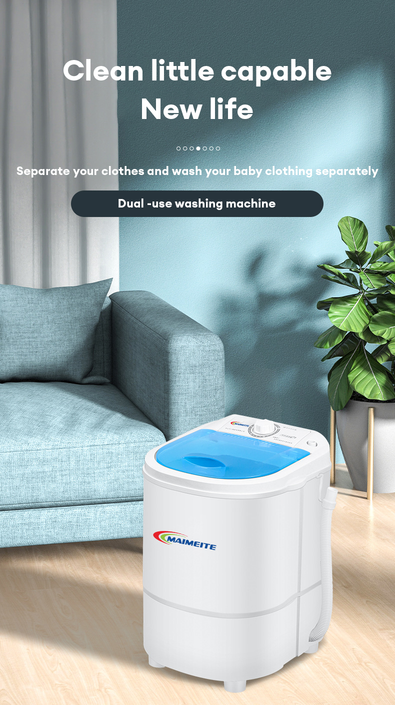 Maimeite Mini Portable Washing Machine With Dryer Blue Light ...