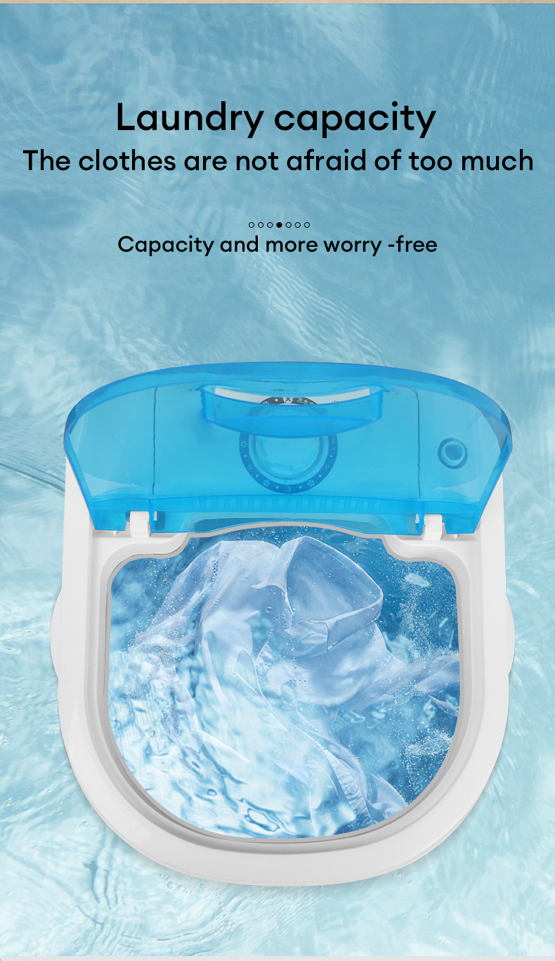Maimeite Mini Portable Washing Machine With Dryer Blue Light ...