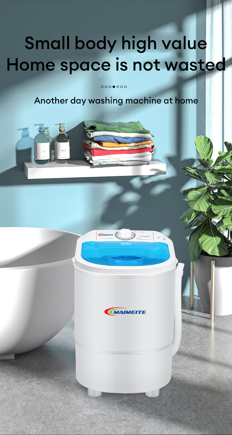 Maimeite Mini Portable Washing Machine With Dryer Blue Light ...