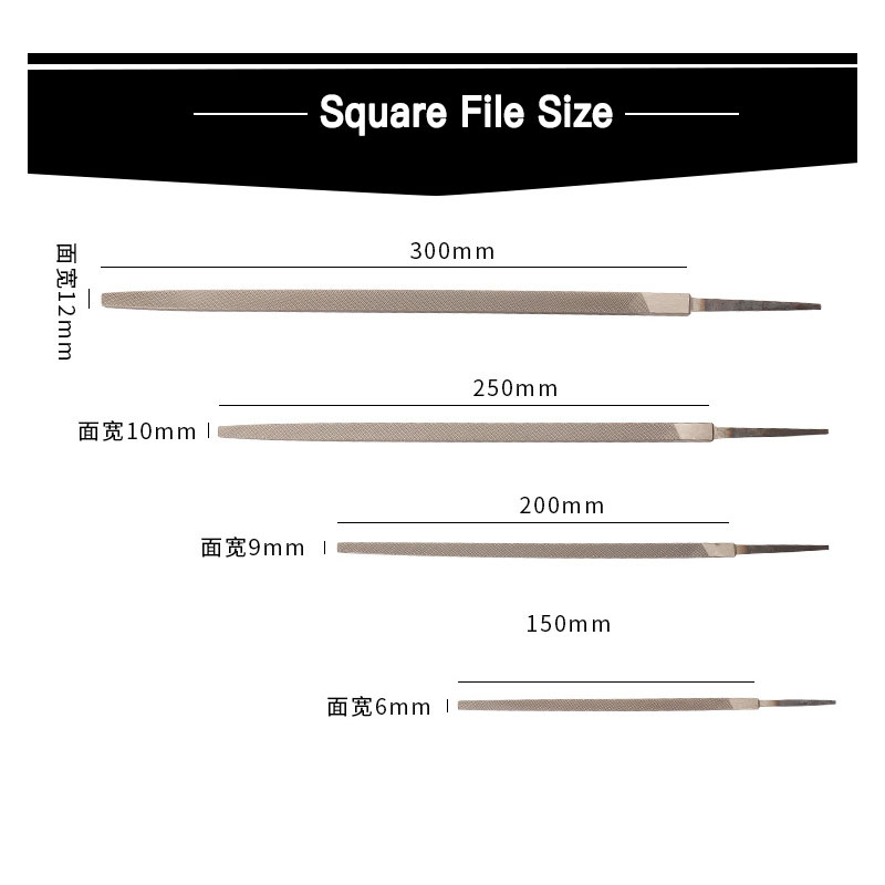 Square Cut File,Double Cut Teeth,6/8/10/12'' High Carbon Steel Rasp ...