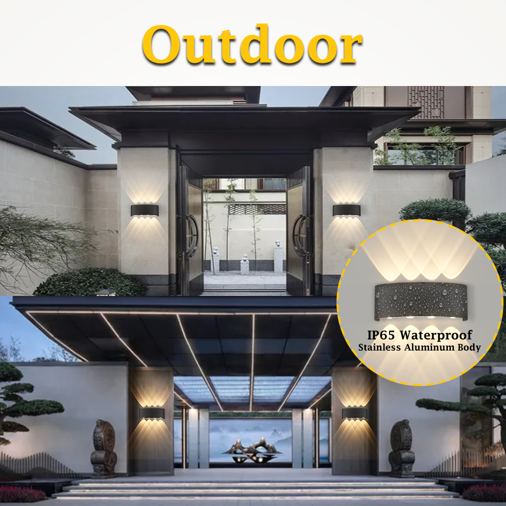 LED Wall Light Aluminium Waterproof Wall Lamp Simple Porch Lamp Outdoor ...