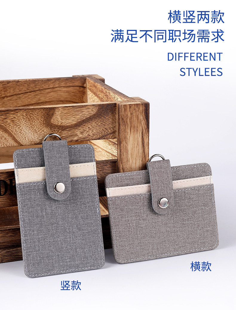 3 Card Stitching ID Card Holder PU Leather Card Holder Business Card ...