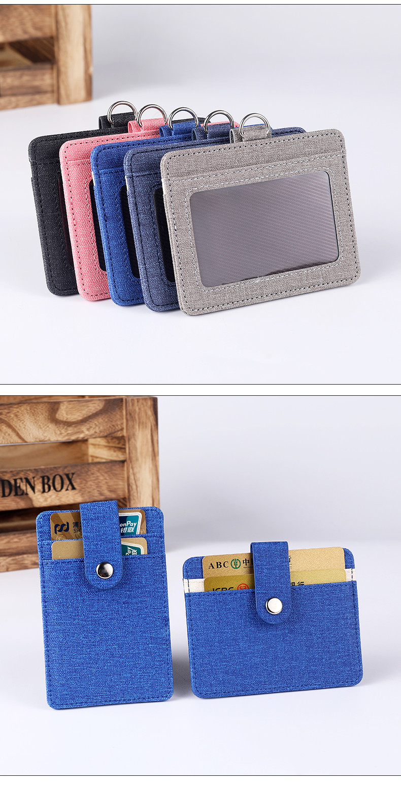 3 Card Stitching ID Card Holder PU Leather Card Holder Business Card ...