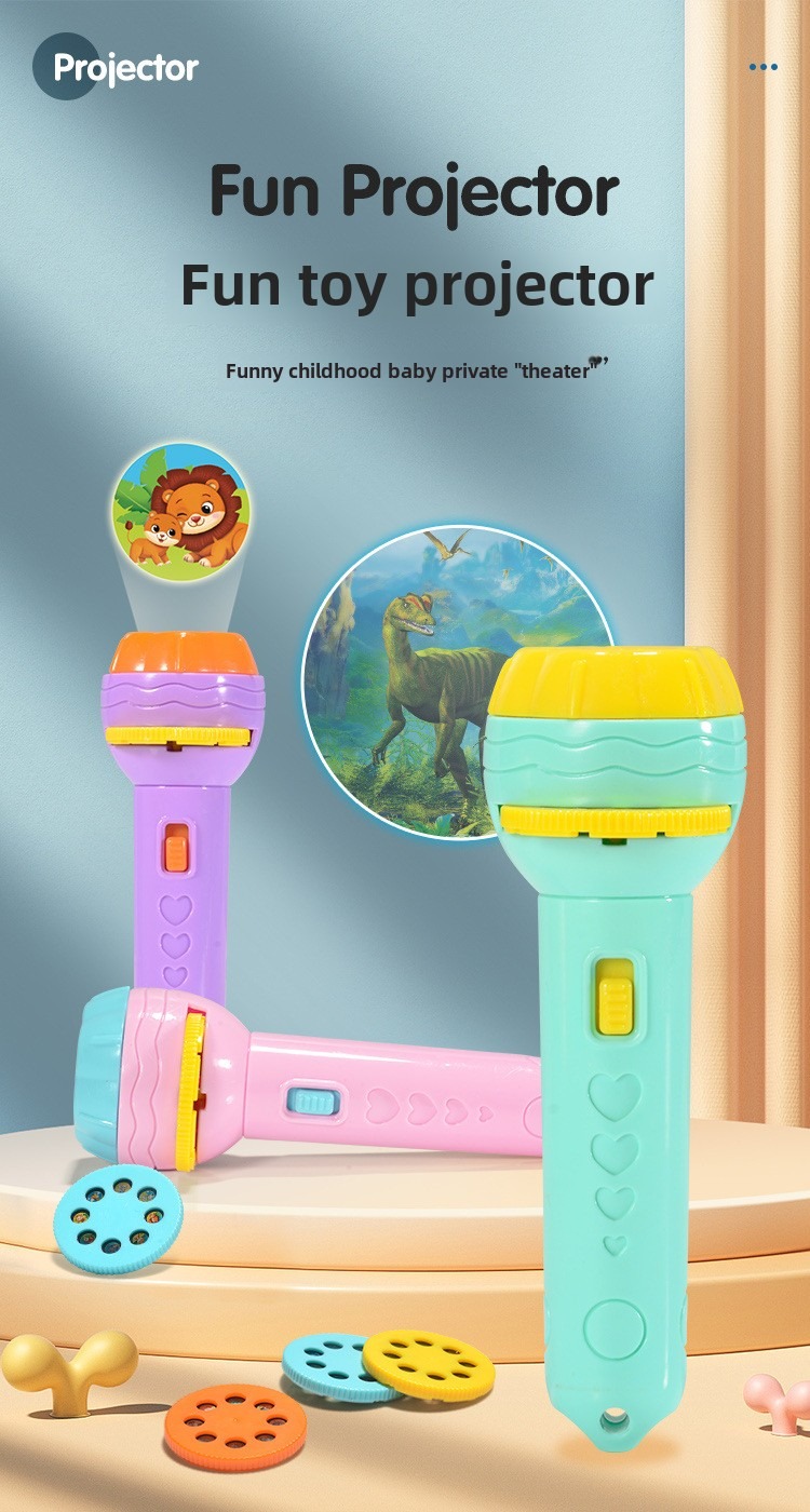 Flashlight Projector Flashlight Light Toy Baby Sleeping Story Book ...