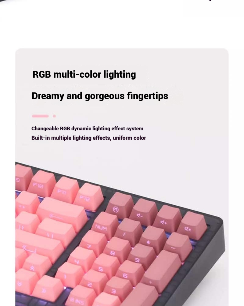 Zornher ZH980 Black through Blueberry side engraved mechanical keyboard ...