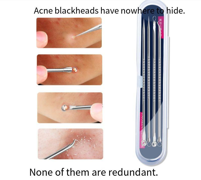 Blackhead Comedone Acne Pimple Belmish Extractor Stainless Steel Tools ...