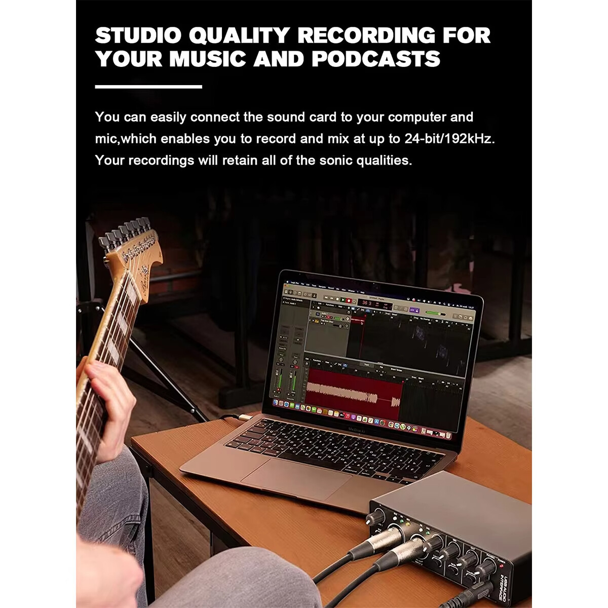 Professional Sound Card Depusheng MD22 Audio Interface with Monitoring ...