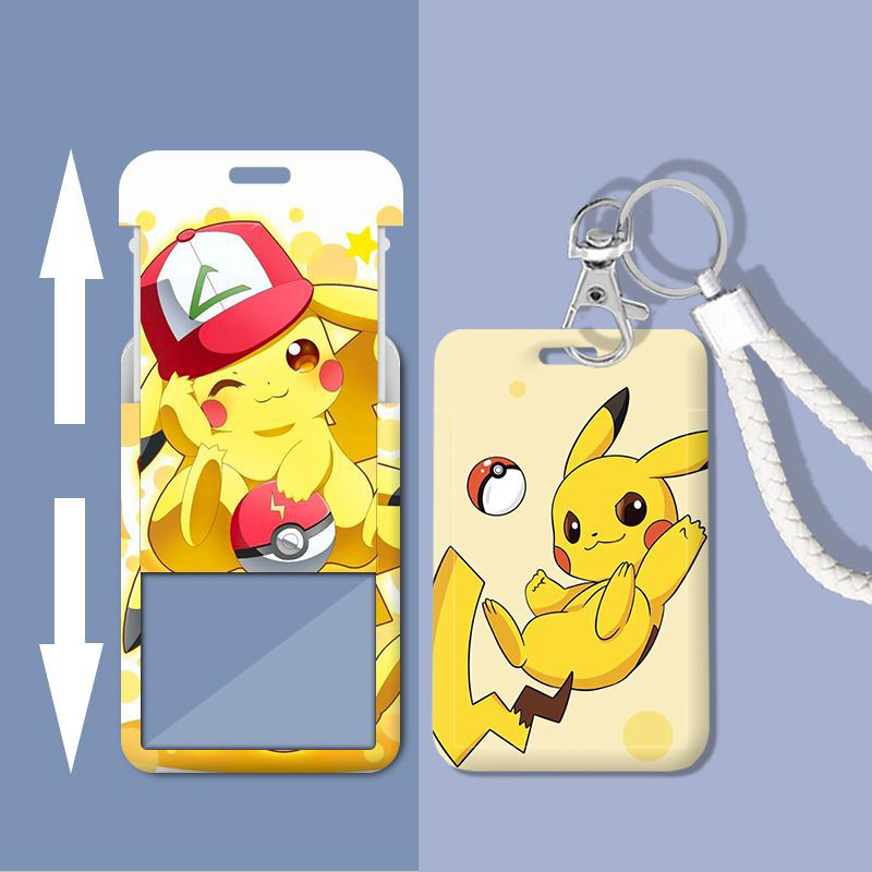 Game pokemon card holder Pikachu name tags card cover school supplies ...