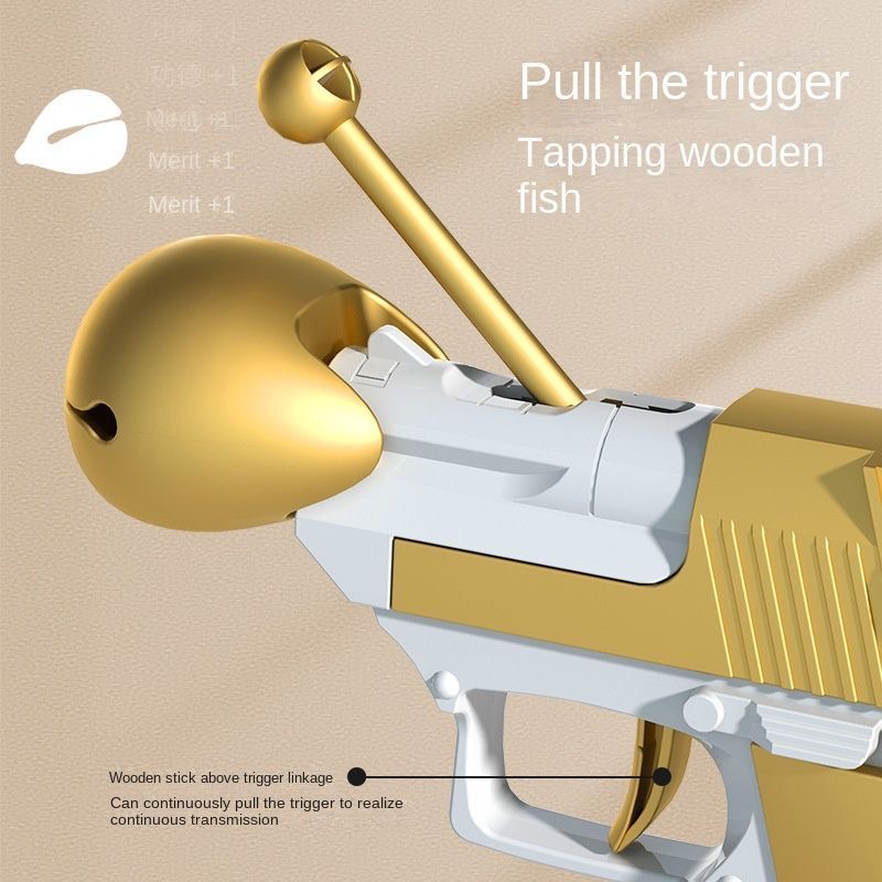 Wooden Fish Decompression Gun Toy Desert Eagle Gun Children's Toy ...