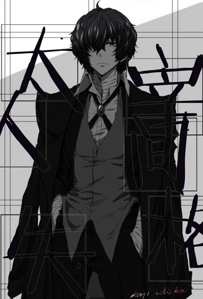 Dazai Cosplay Costume Black Trench Jacket Pants bandage Osamu Outfits ...