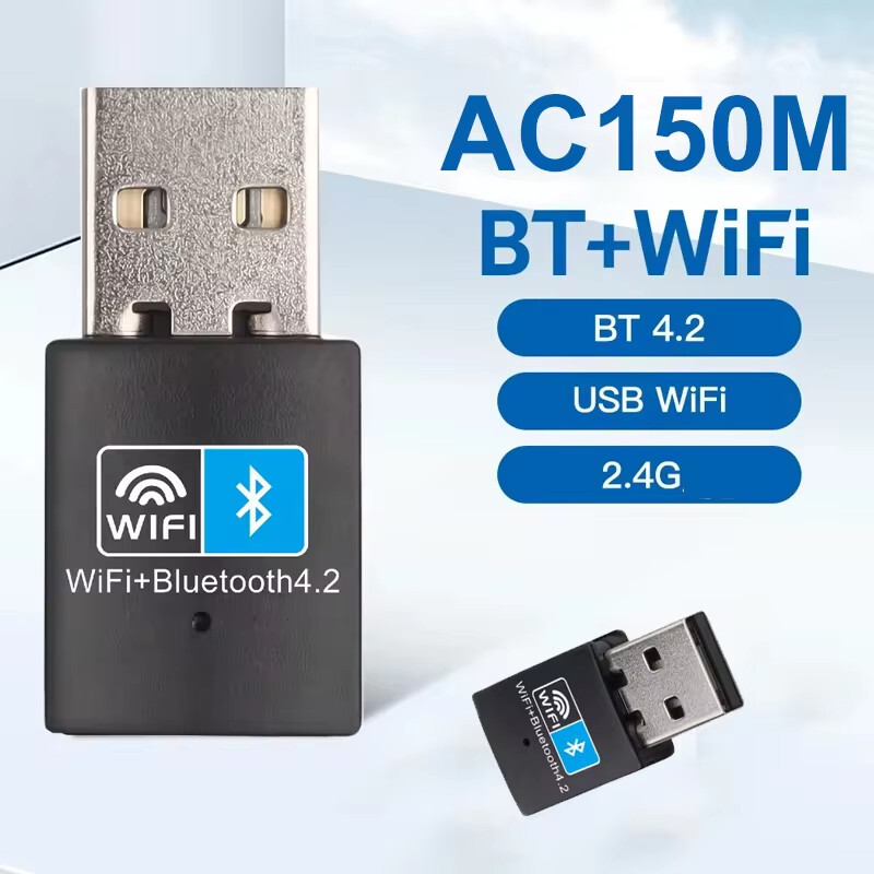 Mini USB Wifi Wireless Adapter 150mbps Bt 4.2 Wifi Dongle Network Card ...