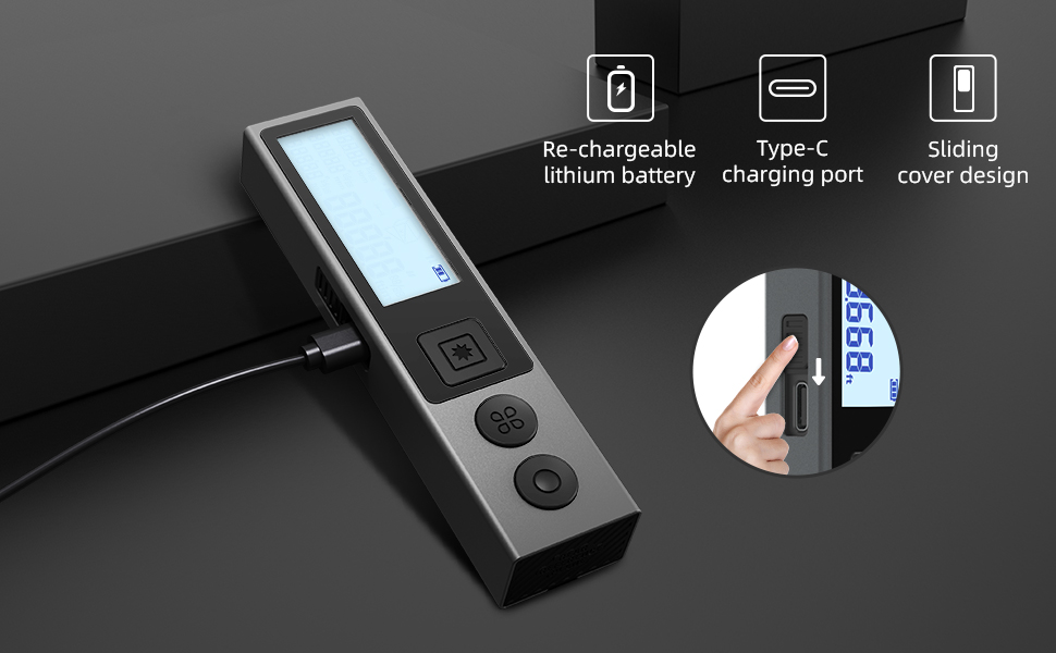 【Local】 ★Mileseey★Bluetooth Laser Range Finder 40m High Precision ...