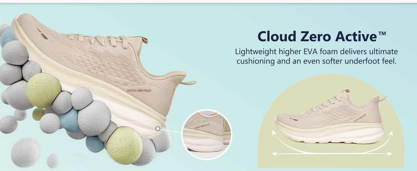 Hawkwell Women's Cloud Zero Active Cushion Breathable Tennis Walking ...