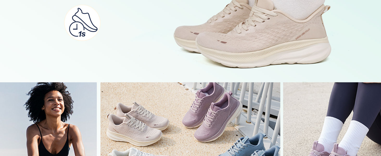 Hawkwell Women's Cloud Zero Active Cushion Breathable Tennis Walking Fashion Sneakers Gym ...