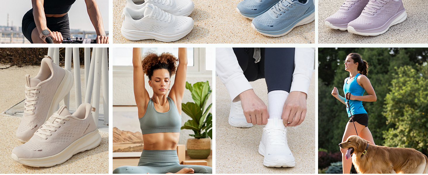 Hawkwell Women's Cloud Zero Active Cushion Breathable Tennis Walking ...