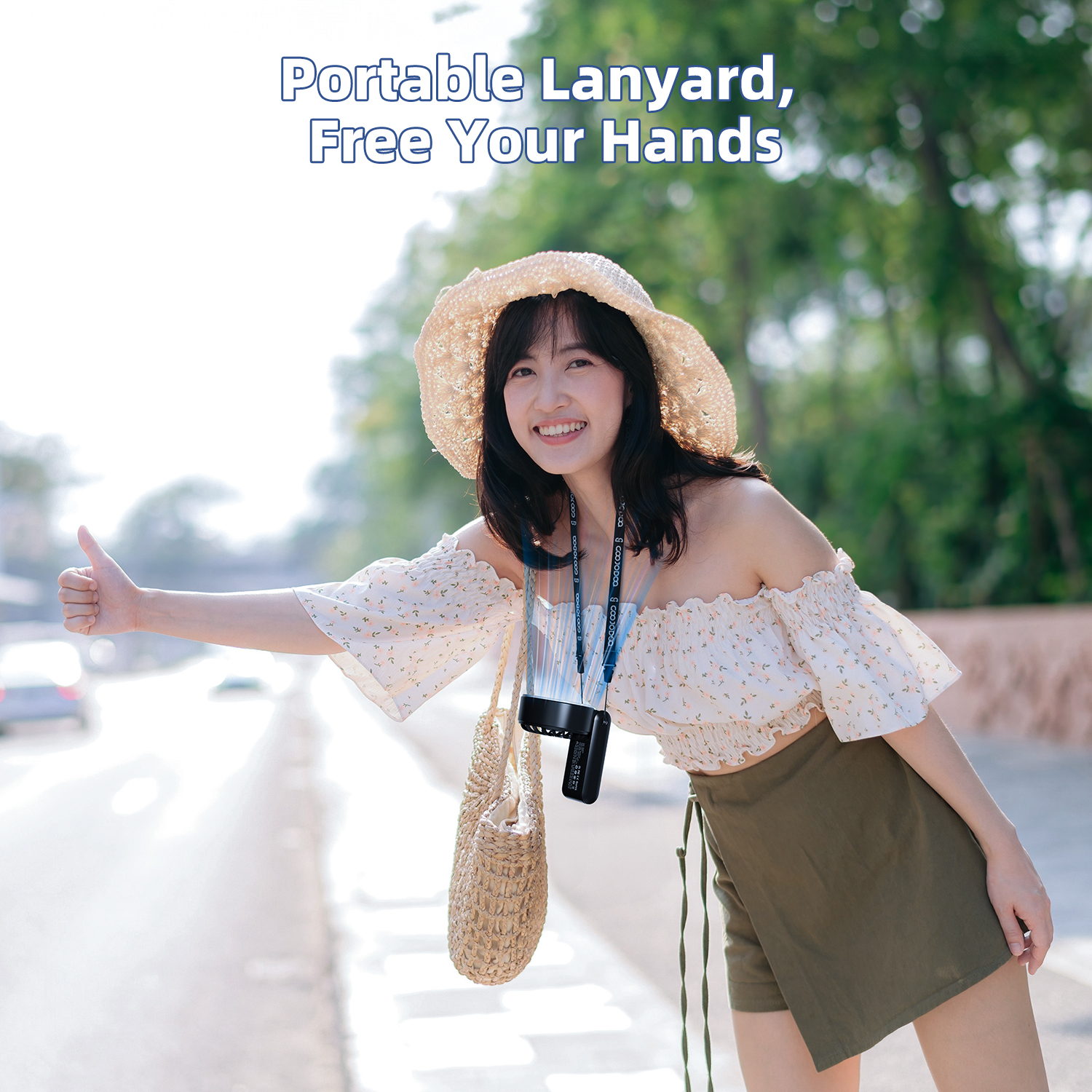 GOOJODOQ Fan GFS003 Foldable 4000 mAh Turbo Jet Mini Fan Rechargeable ...