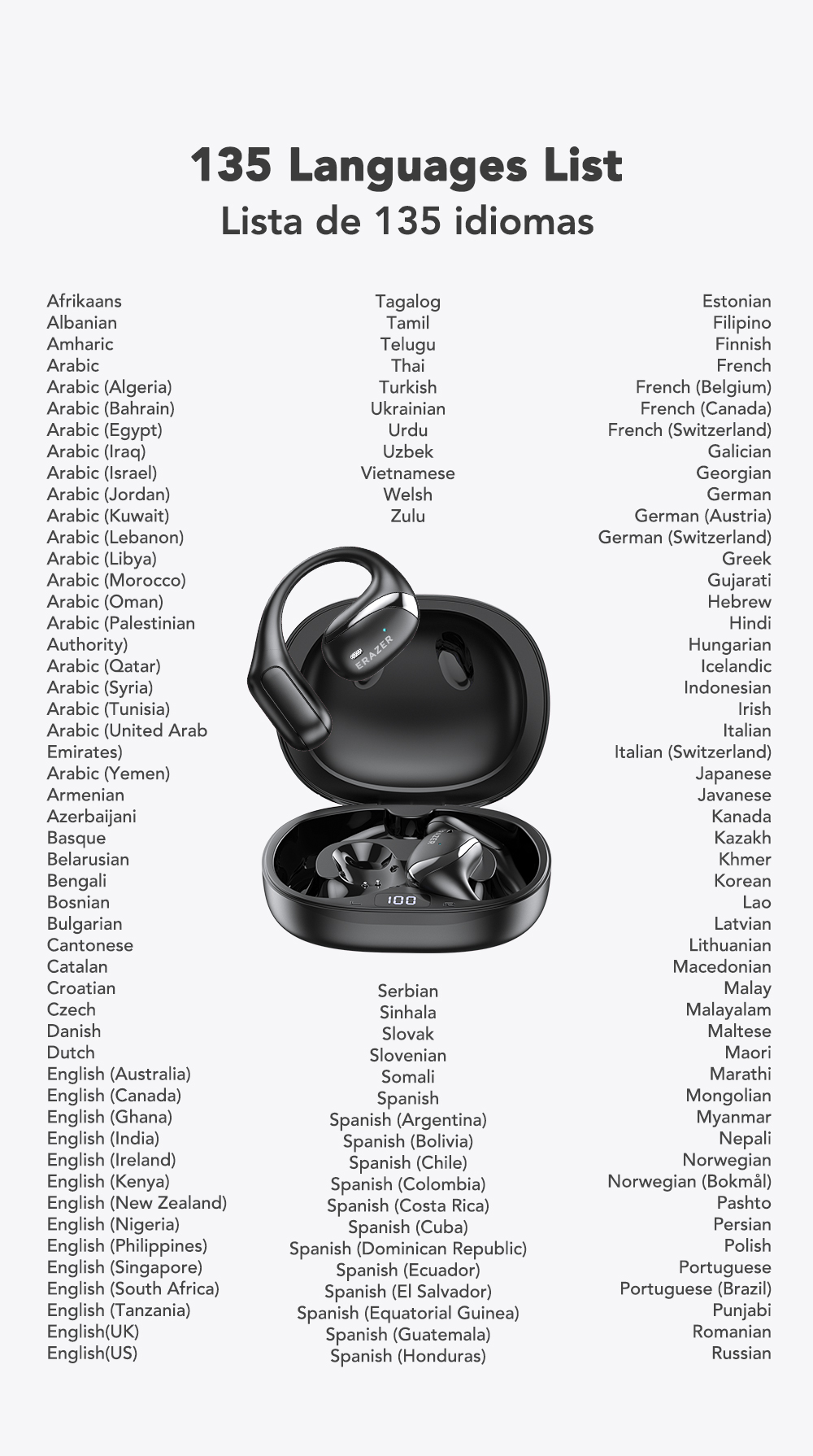 Lenovo ERAZER X9 AI Smart Real-Time Translation Wireless Earphones ...