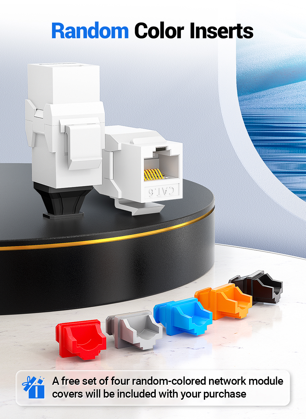 AMPCOM Keystone Coupler Jack,RJ45 Inline Coupler Keystone Jack,RJ45 ...