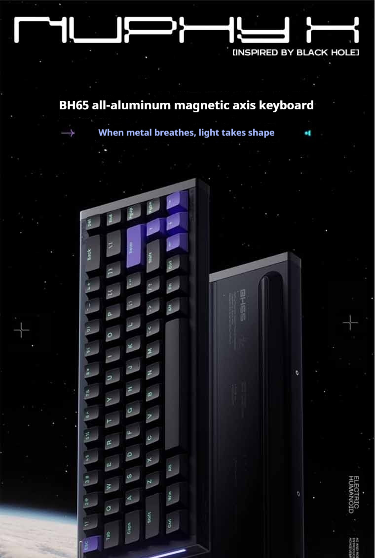 NuPhy BH65 Aluminum alloy game magnetic axis keyboard, 8k return rate ...