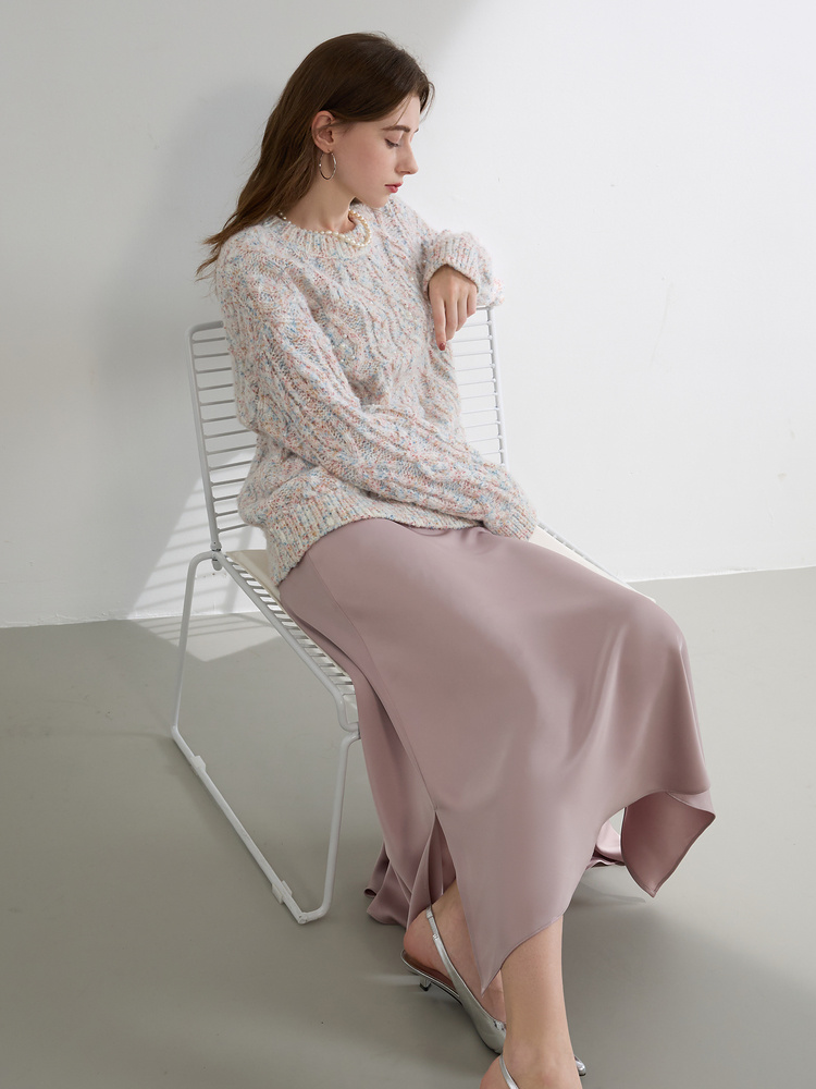 Satin Skirt Fashion Casual Palda Mermaid Wrap Long Skirt for Woman High ...