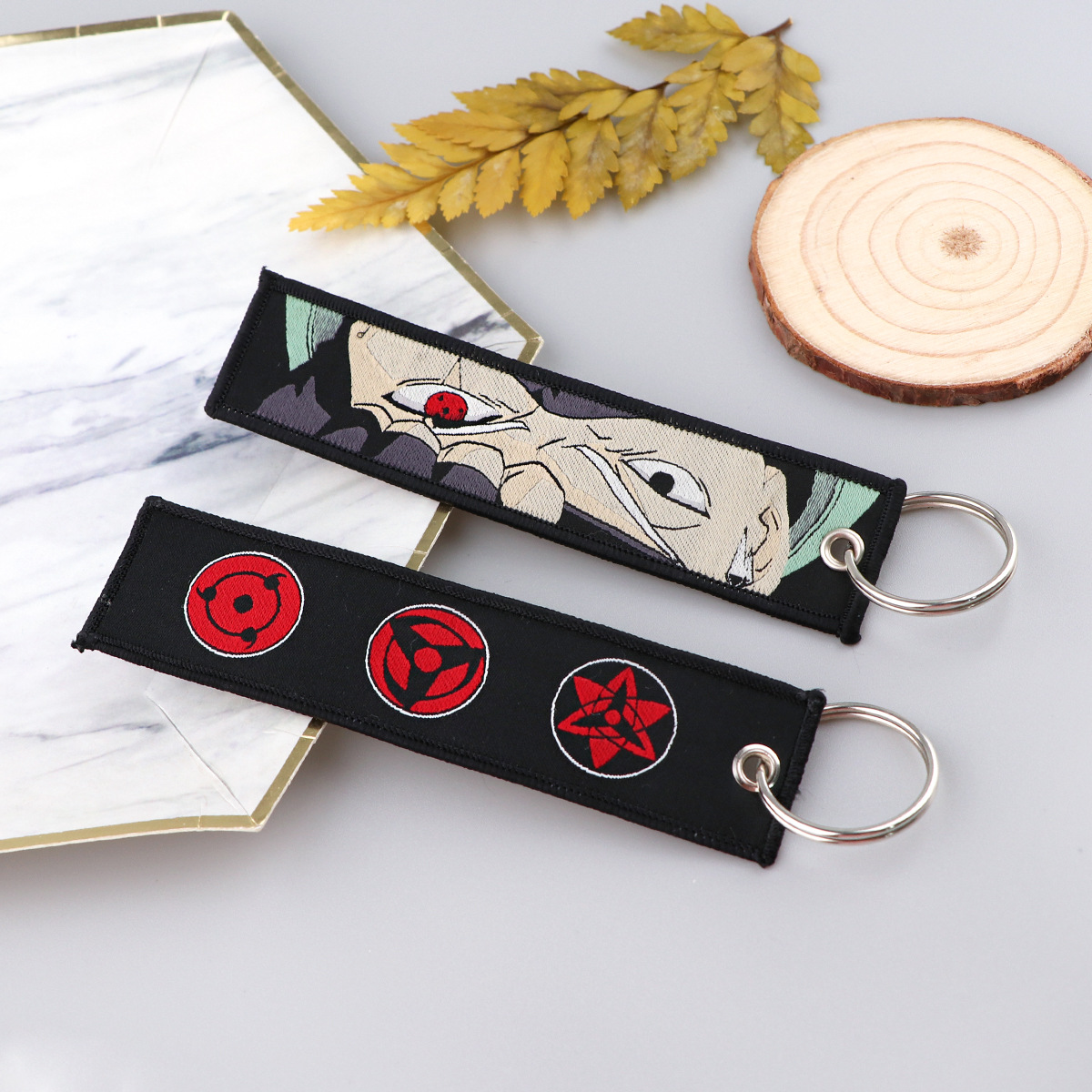 Japanese Anime Naruto Embroidery Key Fobs Key Tags Motorcycles Chaveiro ...