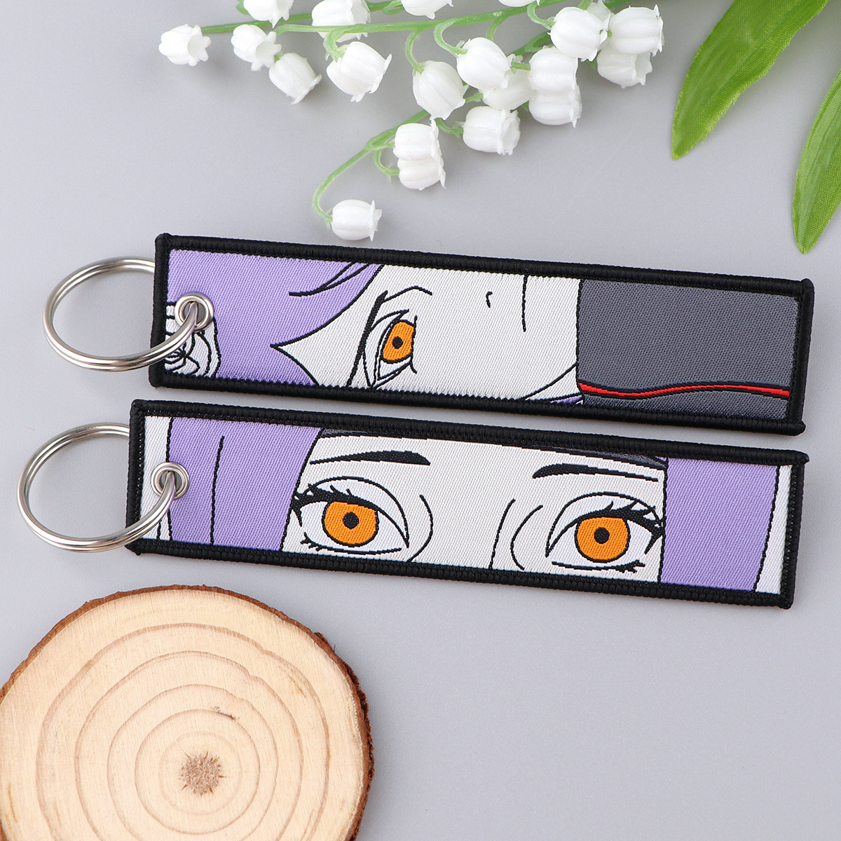 Japanese Anime Naruto Embroidery Key Fobs Key Tags Motorcycles Chaveiro ...