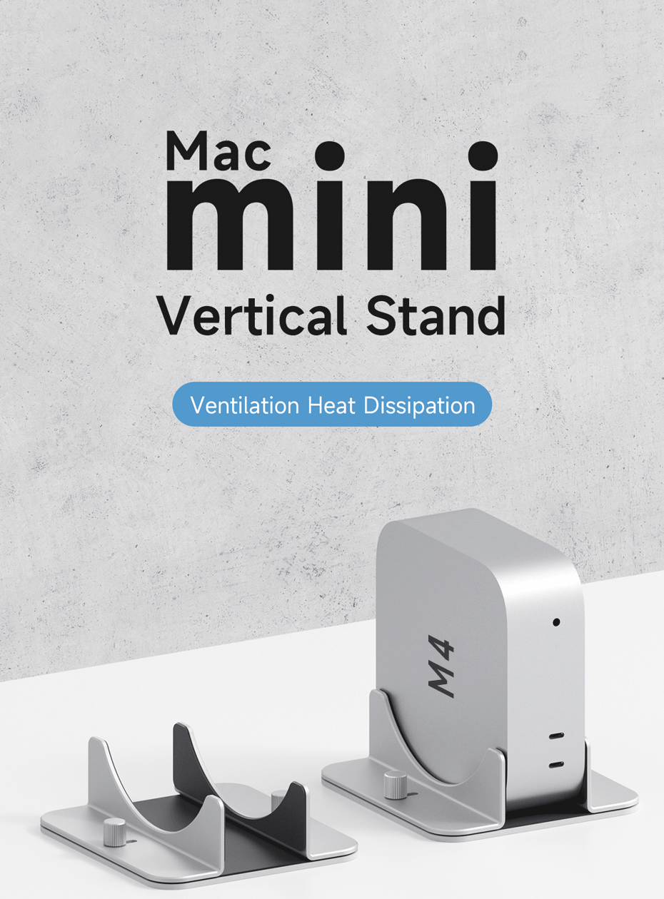 Hagibis Vertical Stand for Mac Mini M4/M4 Pro Aluminum Alloy Laptop ...