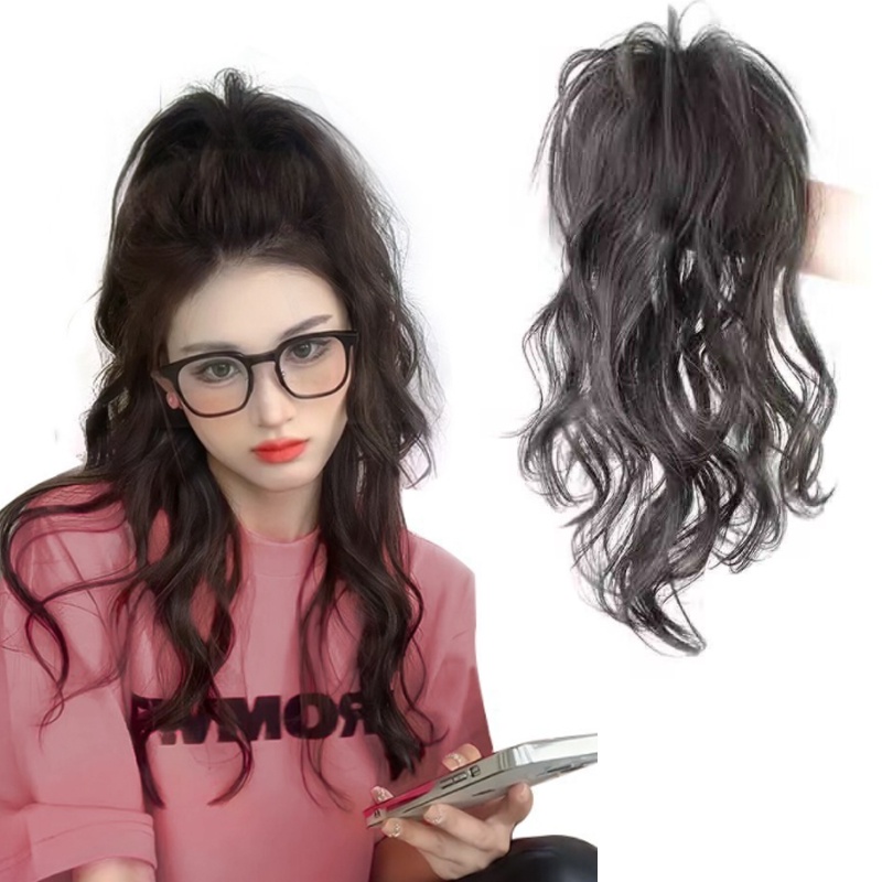 Waterfall High Curly Ponytail Wig Synthetic Claw Clip Female Pony Tails ...