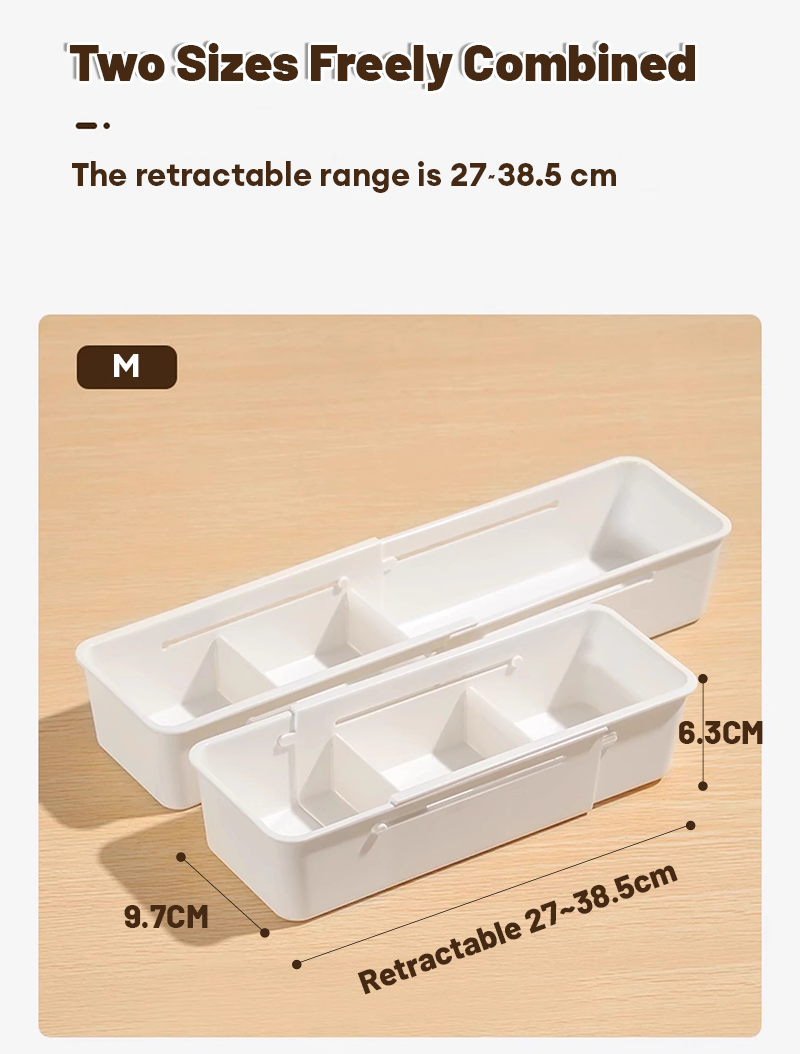 UUOY Drawer Organizer Adjustable and Scalable Drawer Storage Box ...