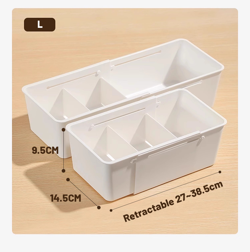 UUOY Drawer Organizer Adjustable and Scalable Drawer Storage Box ...