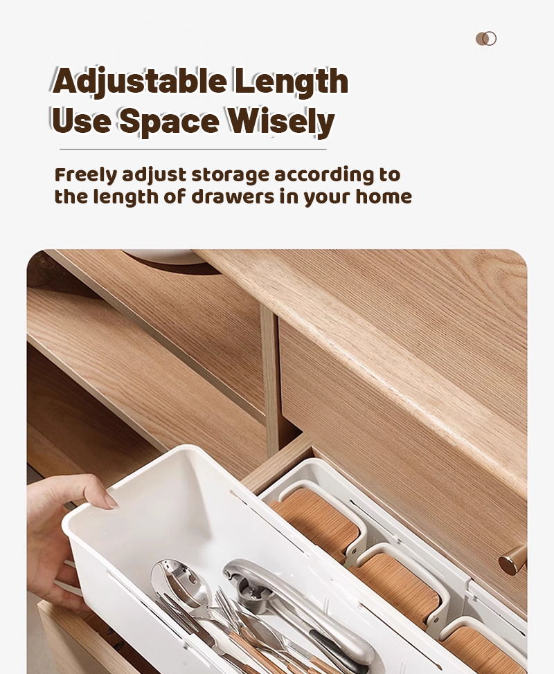 UUOY Drawer Organizer Adjustable and Scalable Drawer Storage Box ...