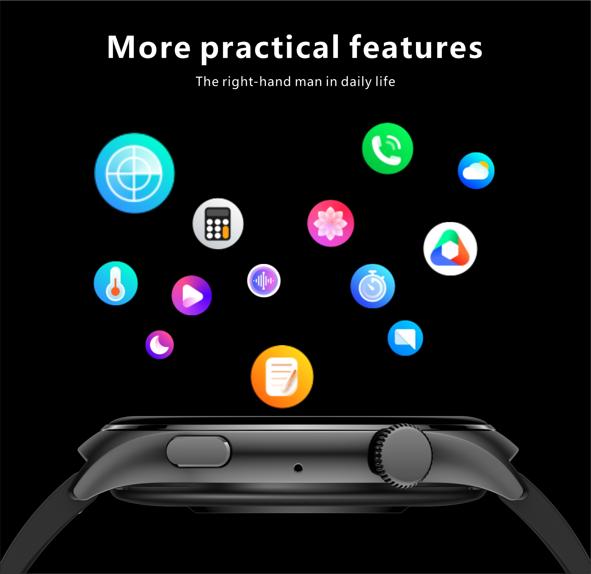 Aolon Mars R3 Smart Watch AMOLED Screen Alloy Body 1.43'' Inches 178 ...