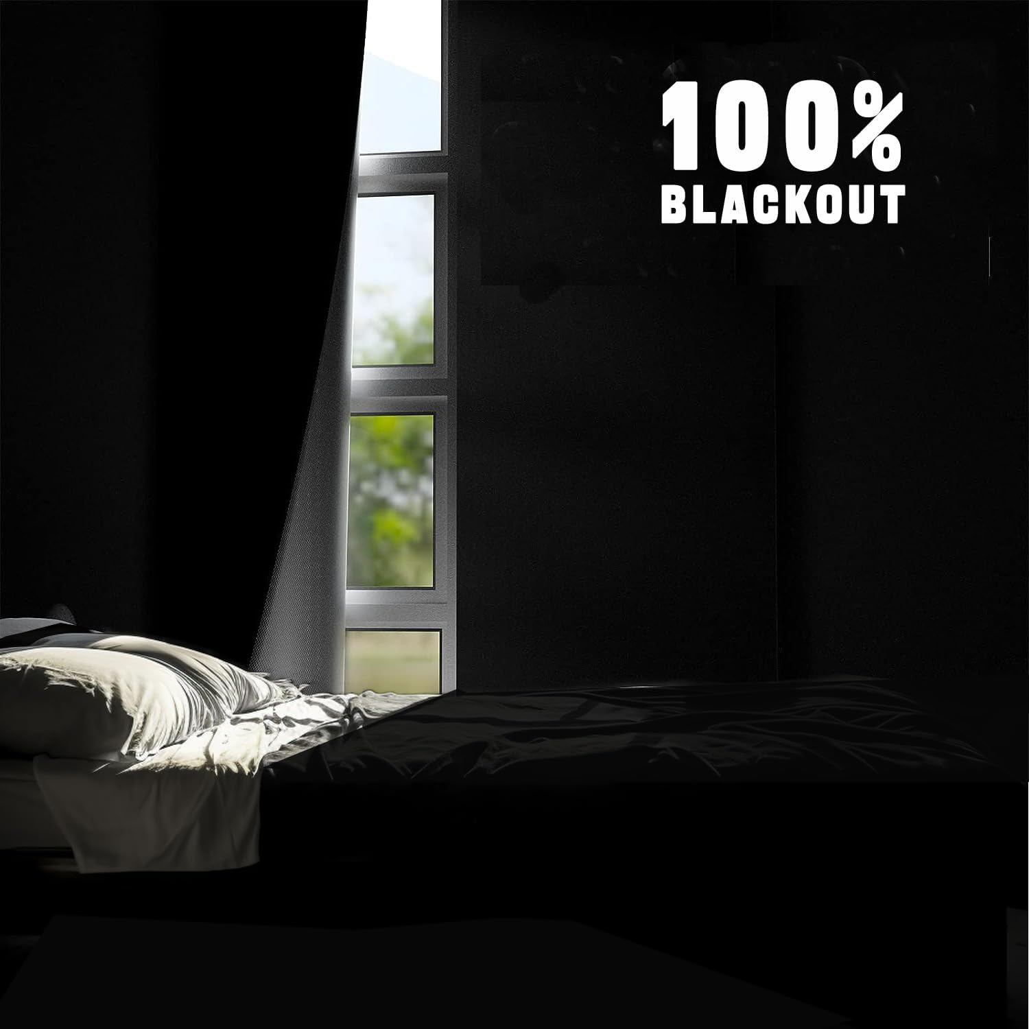 Imuto Curtain Blackout Curtain Plain Blackout Curtain For Window ...