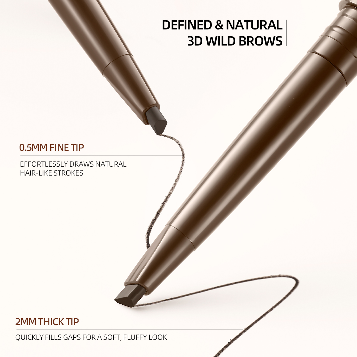 【Live Exclusive】JMCY 3D Shaping Eyebrow Pencil 2Pcs Ultra-Fine Tip ...