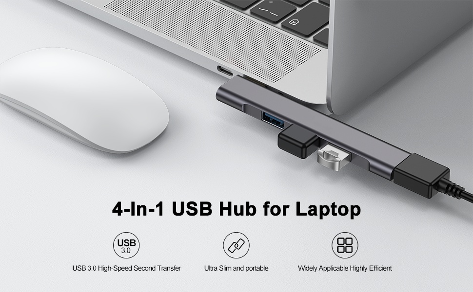 usb hub wireless 4in1for laptop Portable ultra-thin usb extension usb 3 ...
