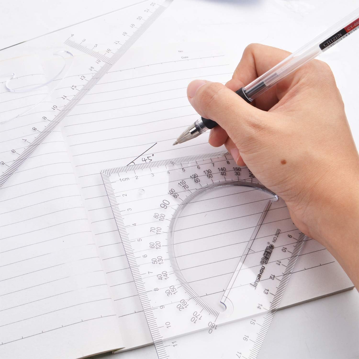 Large Triangle Ruler Square Set 30/60 And 45/90 Degrees Set of 2 Tools ...