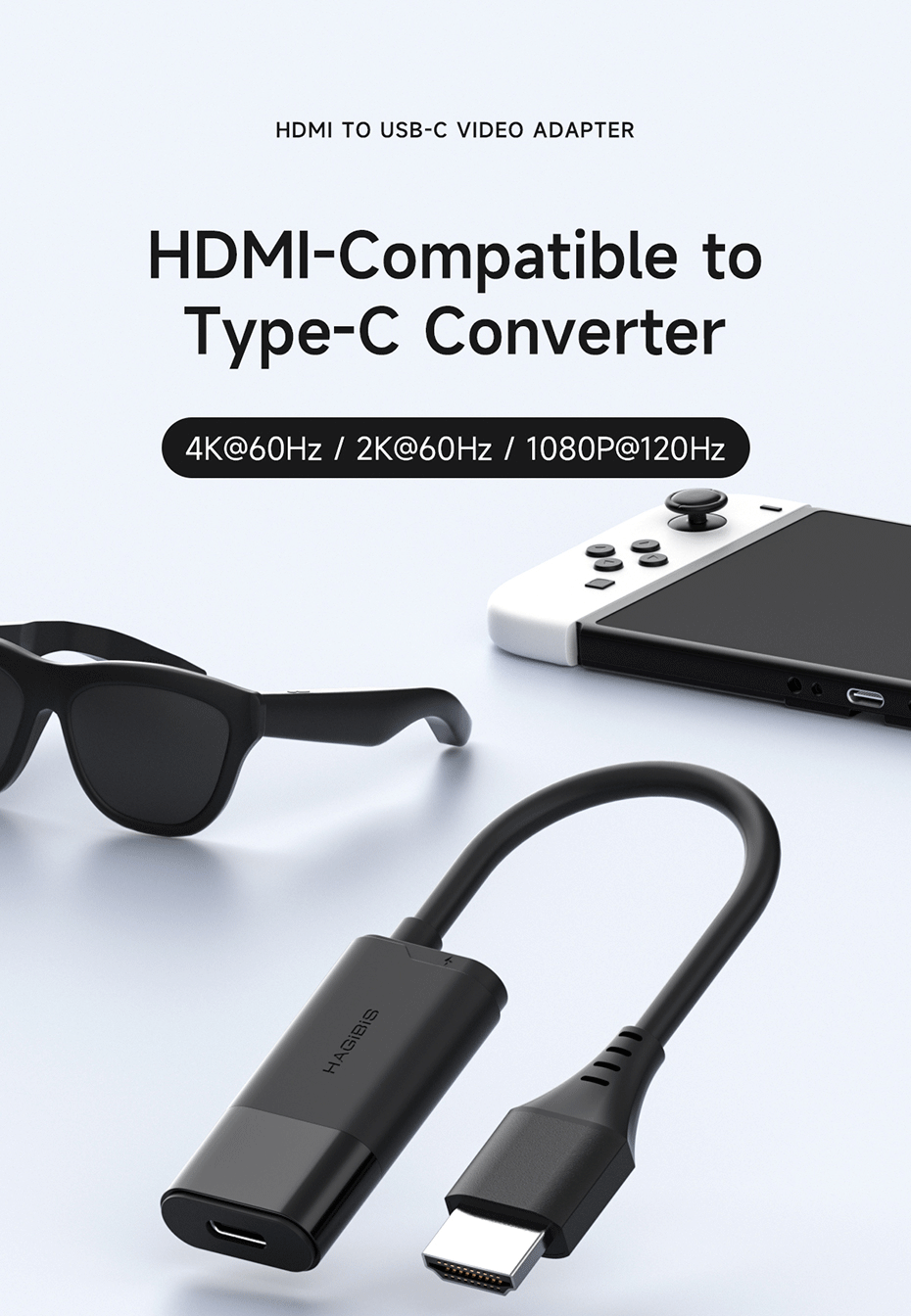 Hagibis HDMI to USB C Converter Type-C Female Port Adapter HDMI to AR ...